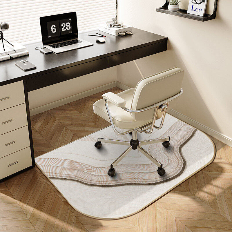 Коврик под компьютерное кресло TPR защита пола от царапин велюровый геометрический для стула 60*90cm