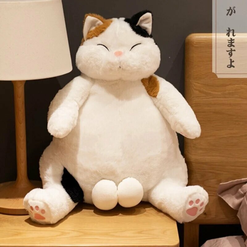 GDzaccly Ленивая японская кукла-кошка плюшевая 35/45 см, Brown White, about 35cm