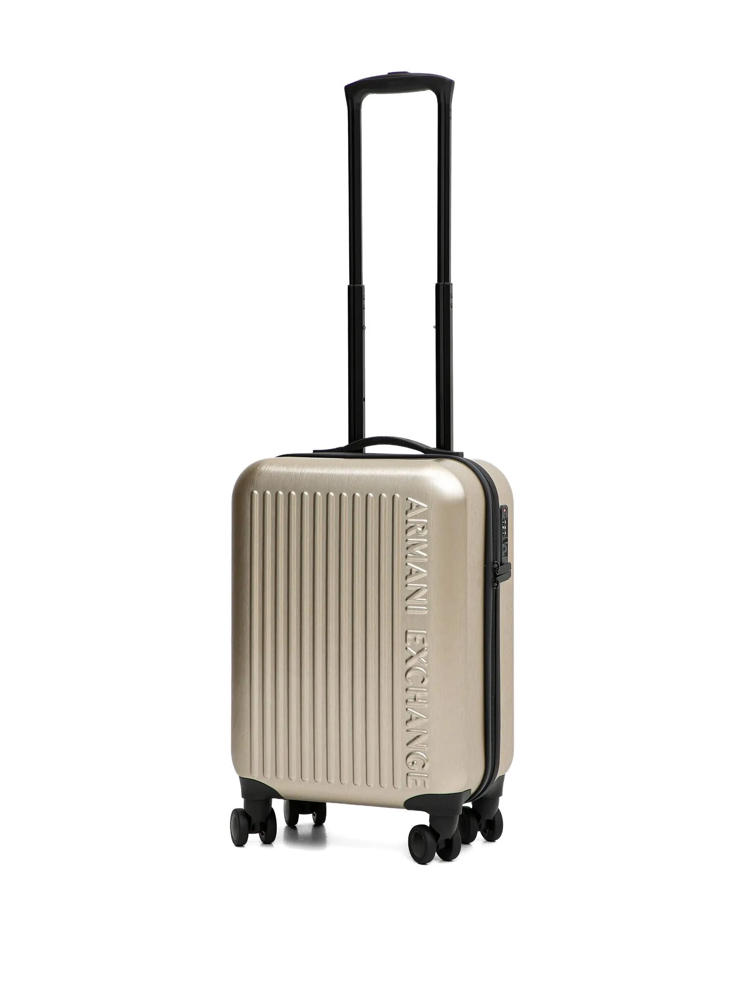Сумка Armani Exchange Embossed wheeled luggage, золотистый — фото 1