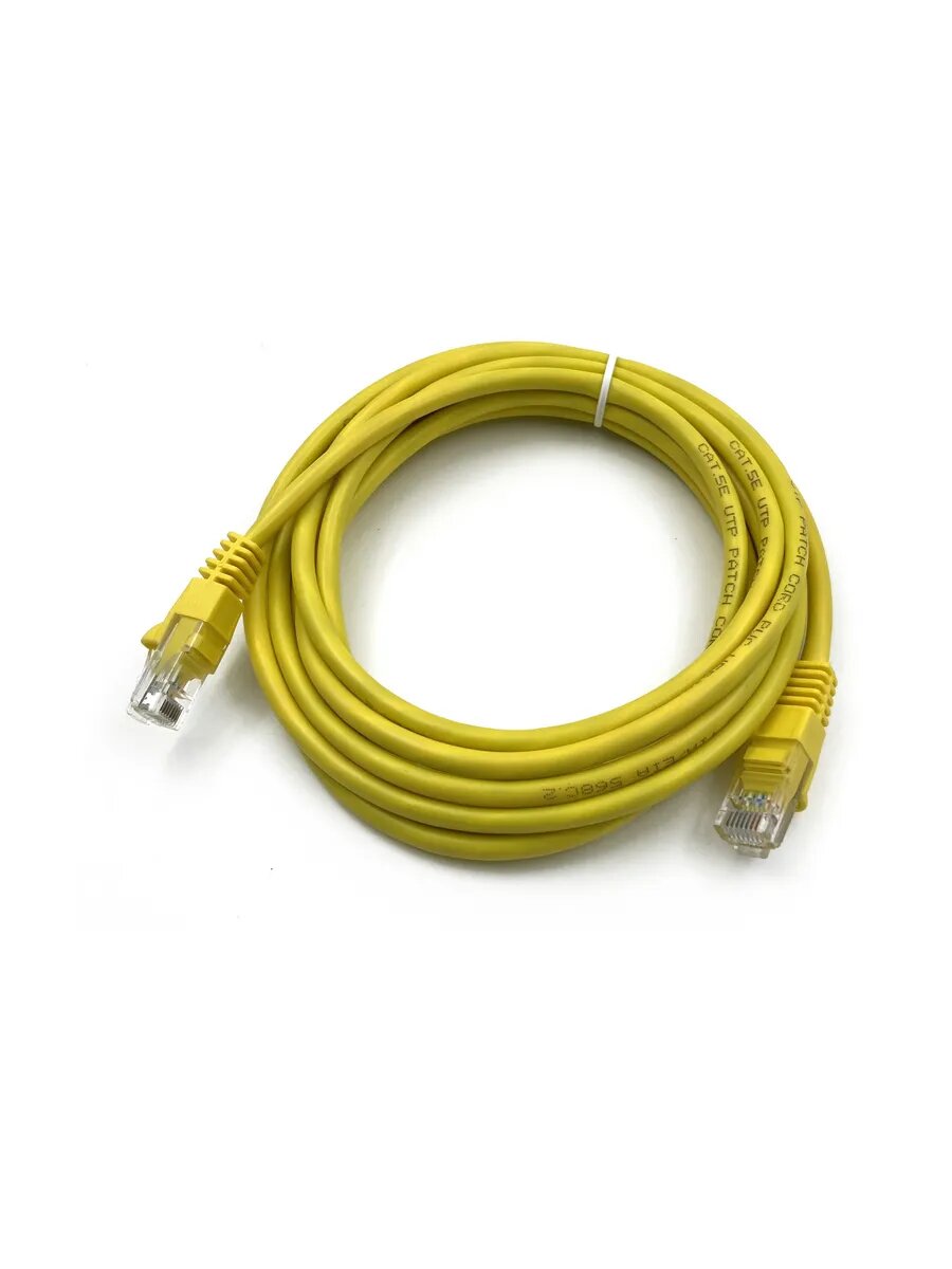Патч-корд UTP 4 пары cat5E CCA molded 3м желтый