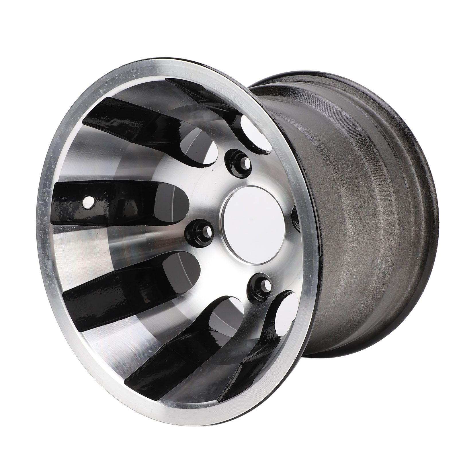 10-дюймовое колесо из алюминиевого сплава, стильный вид, улучшенная ступица колеса для квадроцикла, картинга, гольф-кара, задняя часть: ширина ступицы 215 мм/8,5 дюйма