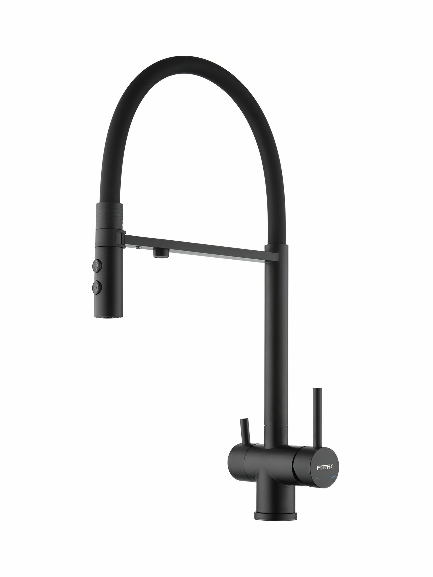 Смеситель для кухонной мойки под фильтр питьевой воды, с магнитным держателем, черный