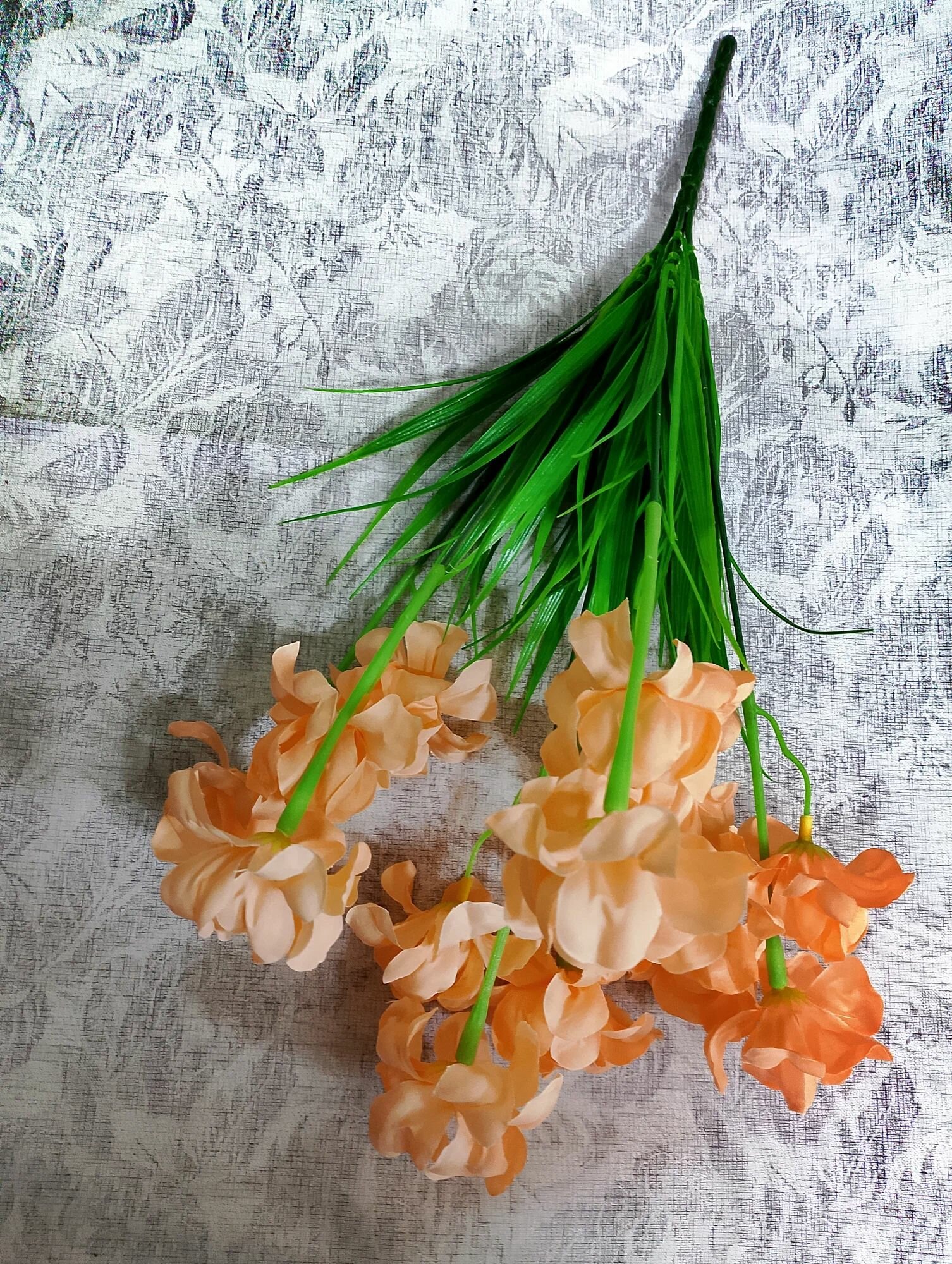 Искусственные цветы Букет гиацинт 40см, цвет бежевый