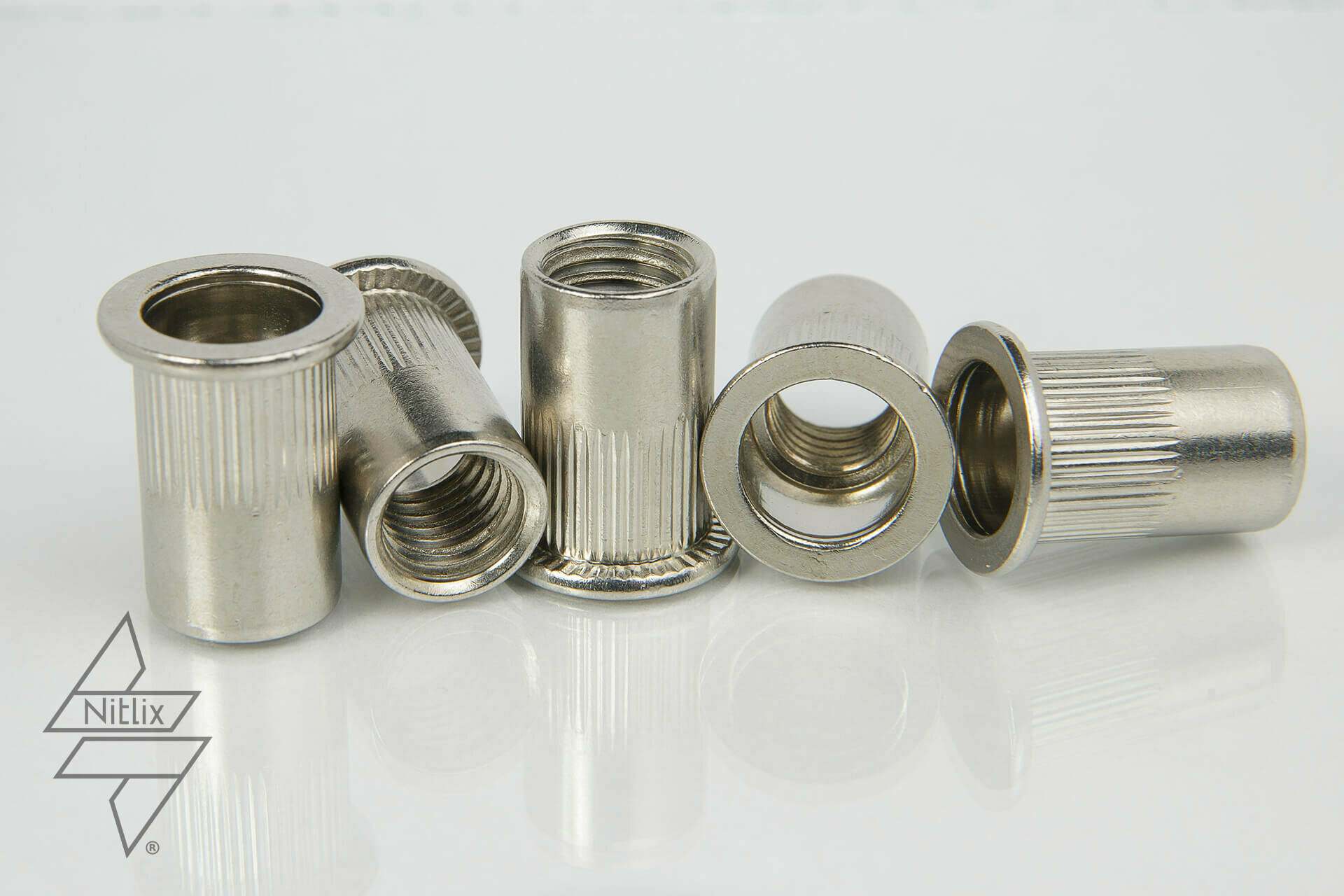 Гайка заклепочная NITLIX М5 стандартный борт А2, L=16,5 (2,5-4,5) 100 шт.