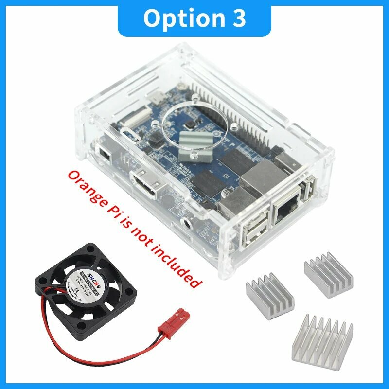 Прозрачный акриловый чехол для Orange Pi PC Plus, Option 3