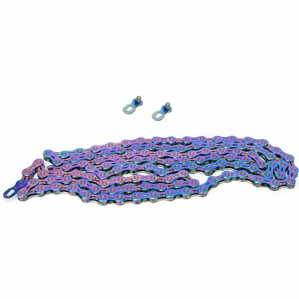 11-скоростная стальная цепь для горных и шоссейных велосипедов, полупустой корпус, цветная велосипедная цепь с переменной скоростью