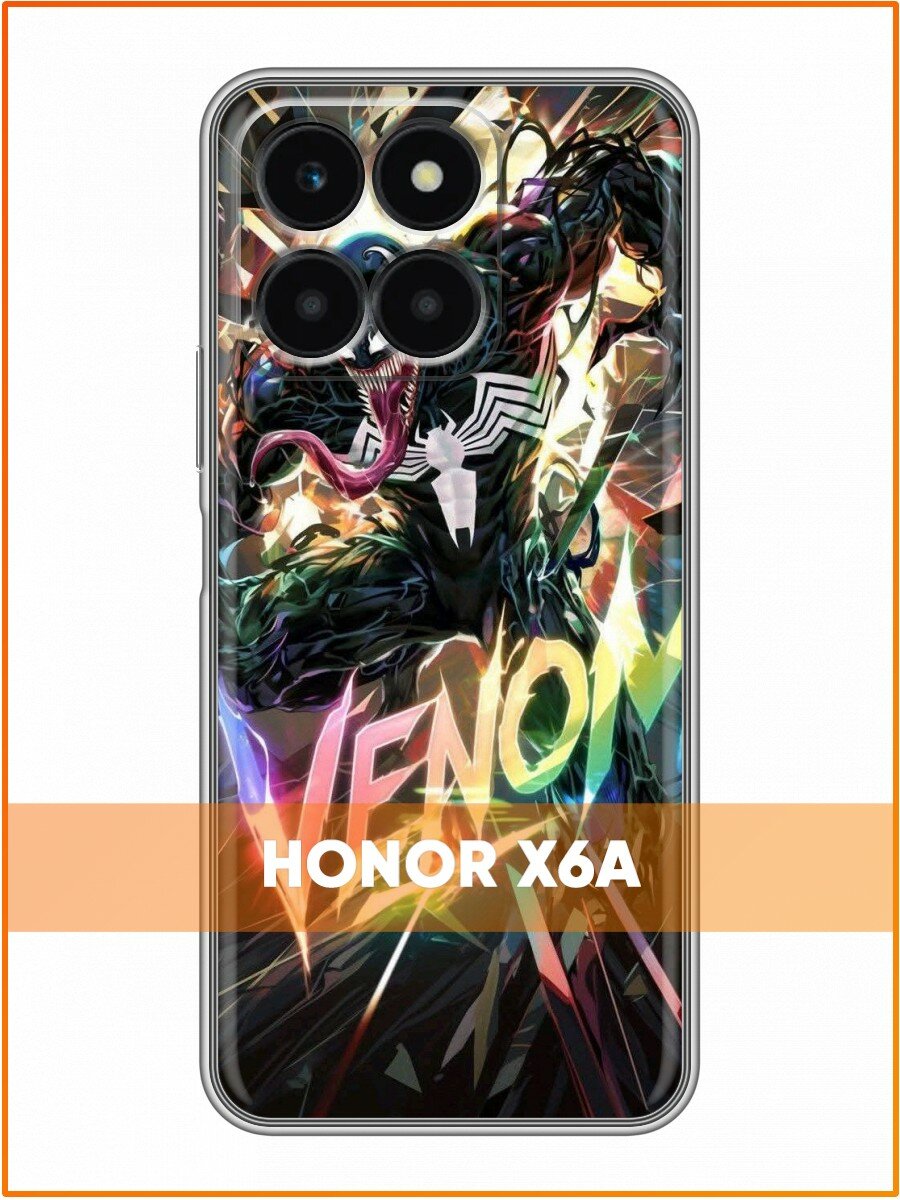 Чехол для Honor X6a с принтом для мальчиков с Веномом (Хонор Х6а)
