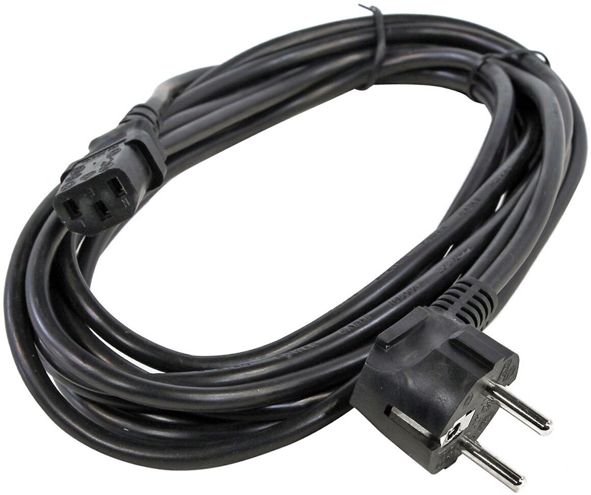 Кабель питания 5bites EXPRESS VDE107550 евровилка - IEC-320-C13, 3x0.75мм2, VDE, 5м