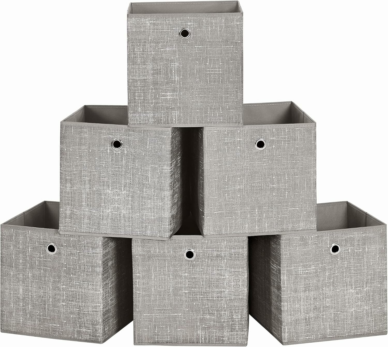 Контейнеры для хранения SONGMICS , 6 штук, нетканый материал, 30 x 30 x 30 см, темно-серый RFB006K01