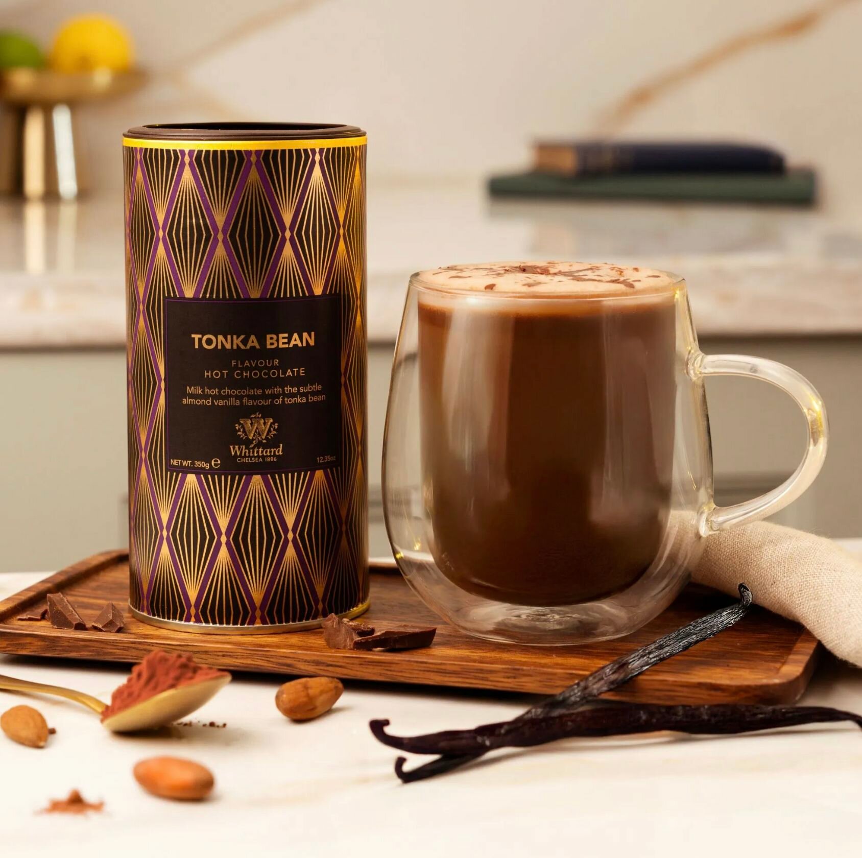Whittard of Chelsea Горячий шоколад со вкусом бобов тонка 350г