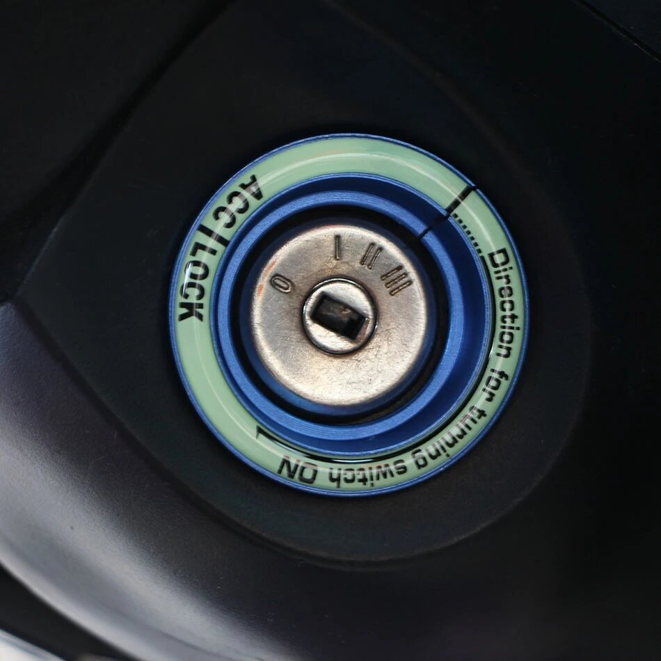 Светящаяся наклейка на замок зажигания Ford Focus 2/3, Kuga, Escape, Everest, Blue