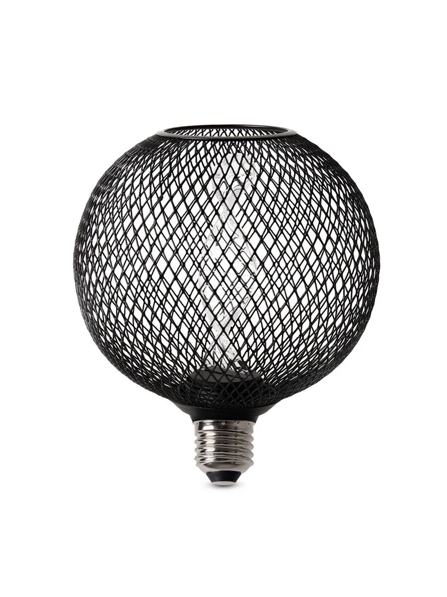 Одиодная лампа спираль сетка 4 Вт Е27 G125 1800 К дымчатый