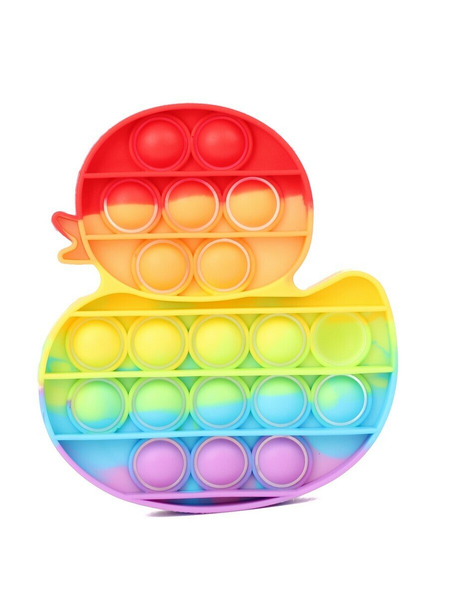 Антистресс-игрушка Pop It "Утка", силикон, разноцветный, для всех возрастов