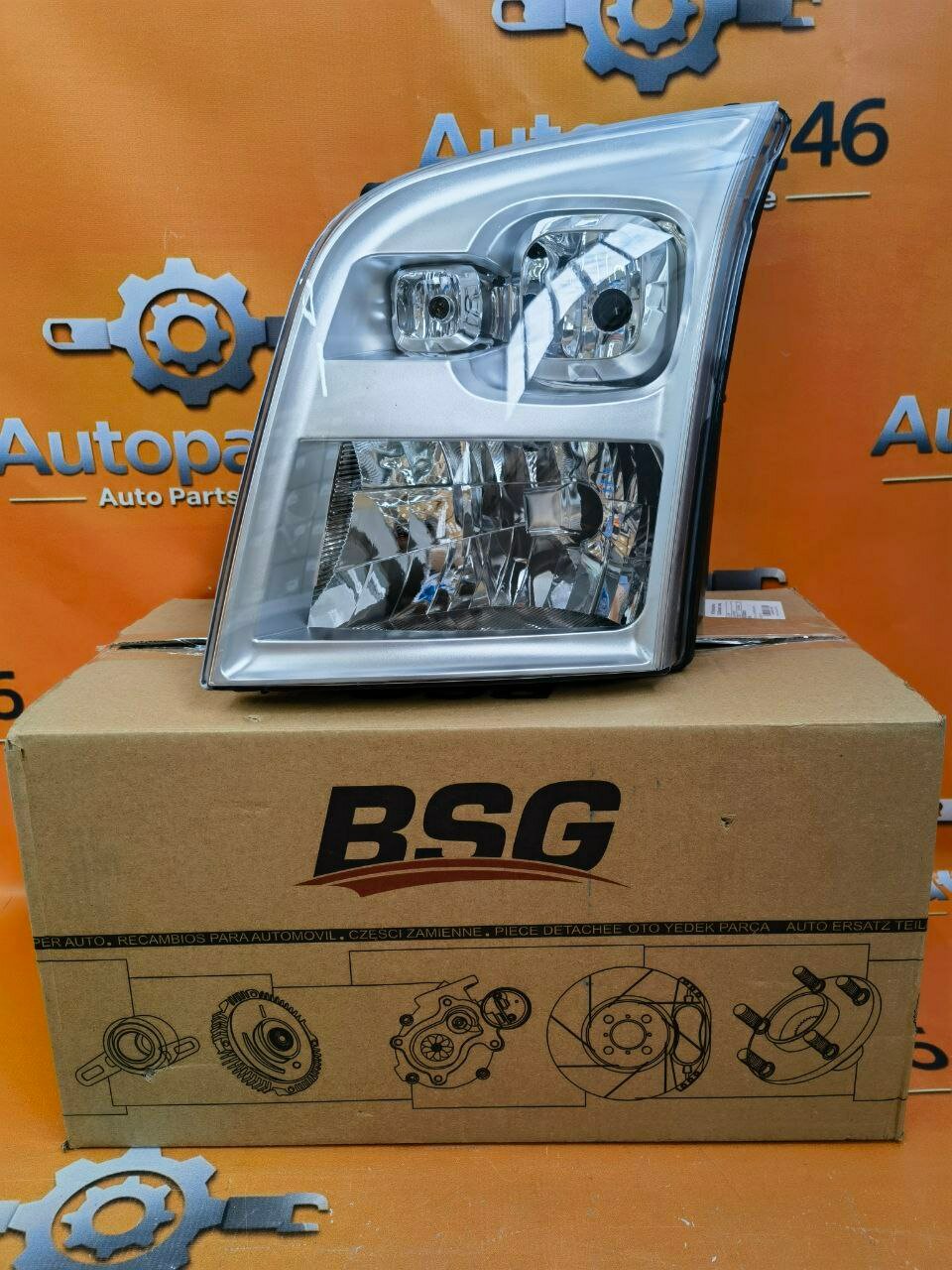 Фара левая под корректор Форд Транзит, Ford Transit. Турция