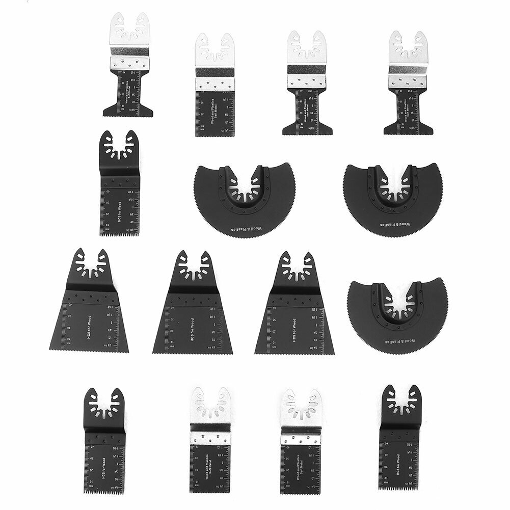 15 шт. набор многофункциональных осциллирующих пил из высокоуглеродистой стали, деревообрабатывающие полировальные инструменты