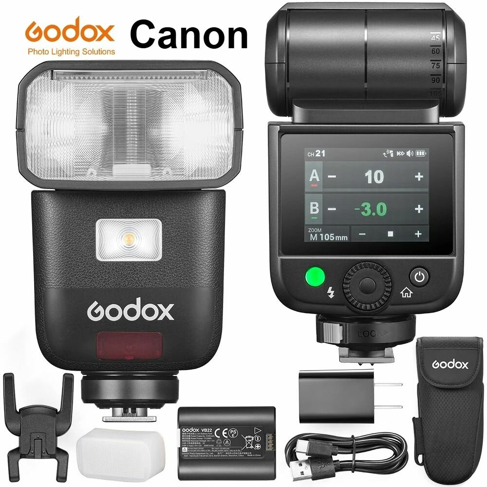 Godox V480 TTL Литий-ионная вспышка для фотоаппарата, 650 мощных вспышек, встроенных в стильную подсветку для Canon