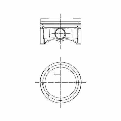 Поршень KS 99792600 dm.81.00x1.0x1.2x2.0 STD, VW Caddy, Golf, Bora, Jetta, Passat, Touran 1.6 мотор AHL, ALZ, ANA, AVU, AYD, BFQ, BFS, BGU, BSF, BSE 97-