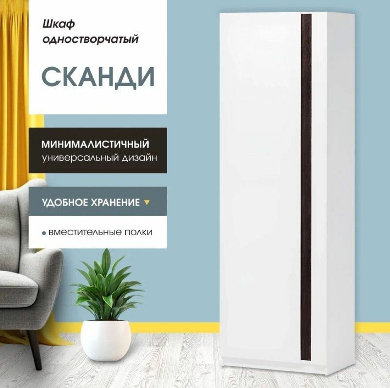 Шкаф однодверный Сканди