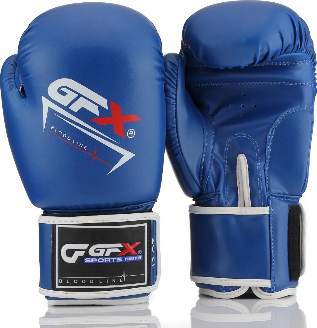 Перчатки для бокса полиуретановые GFX GFX-2 10 унций цвет синий
