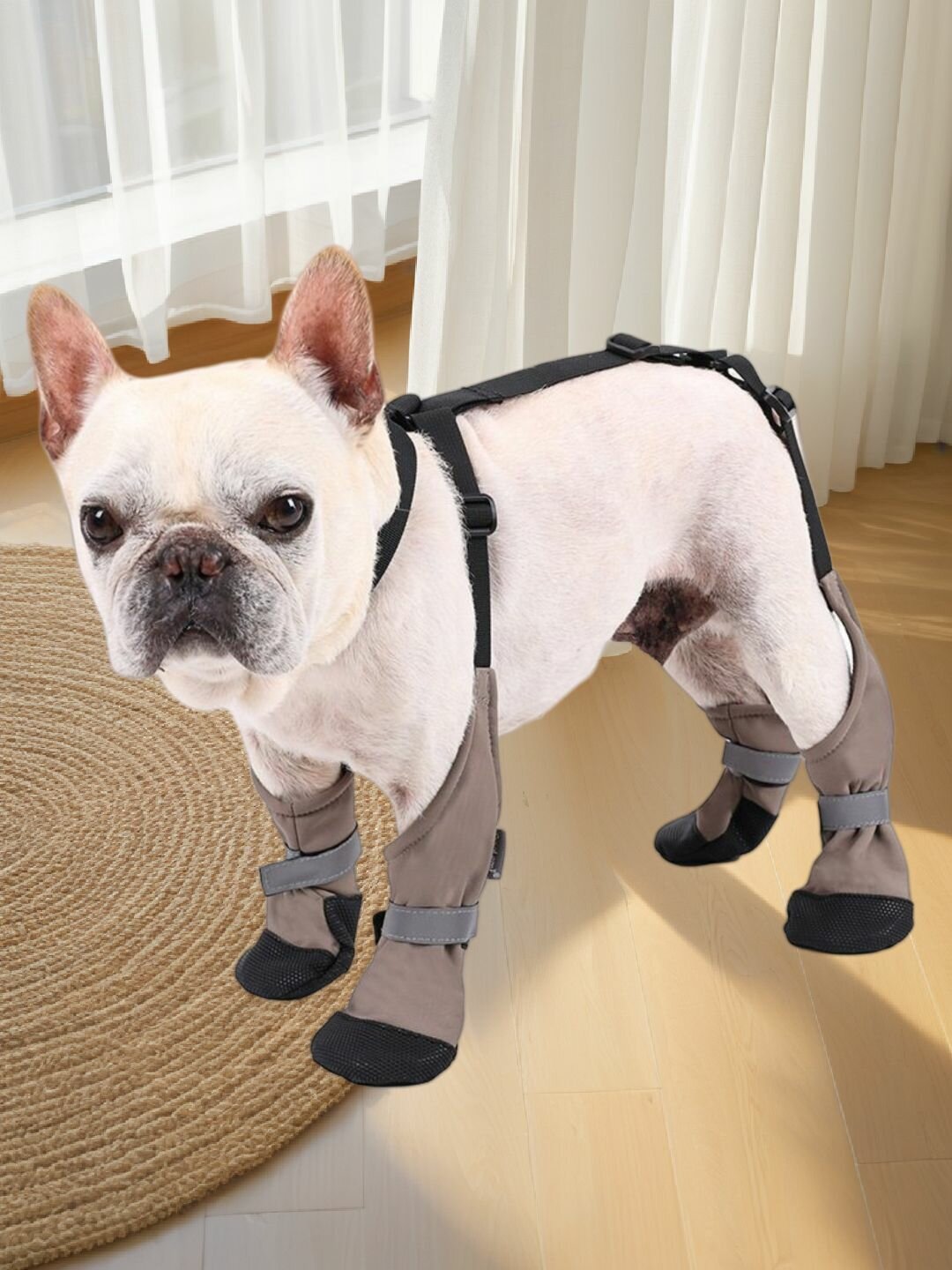 Обувь для собак Ботинки для собак на подтяжках Водонепроницаемый протектор лап домашних животных / размер S 65 см - 75 смМалыши тибетского болончая, помераньский псом