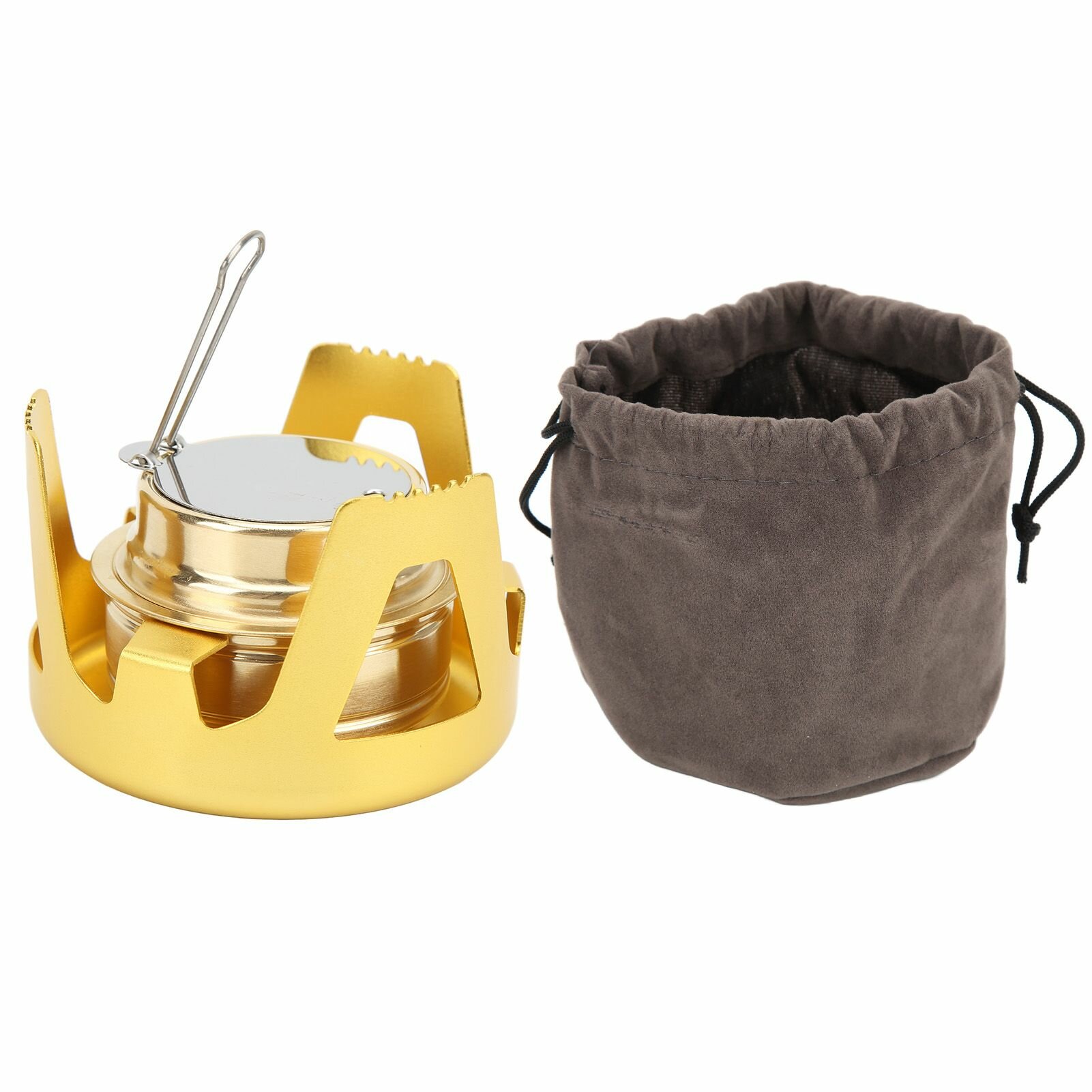 Портативная уличная печь для пикника, мини-спиртовая горелка для кемпинга, пешего туризма, рюкзака, золота
