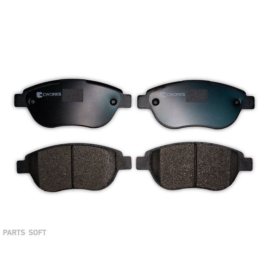 CWORKS Тормозные колодки передние, Low Metallic