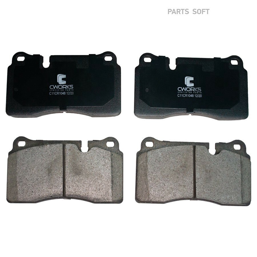 CWORKS Тормозные колодки передние, Low Metallic