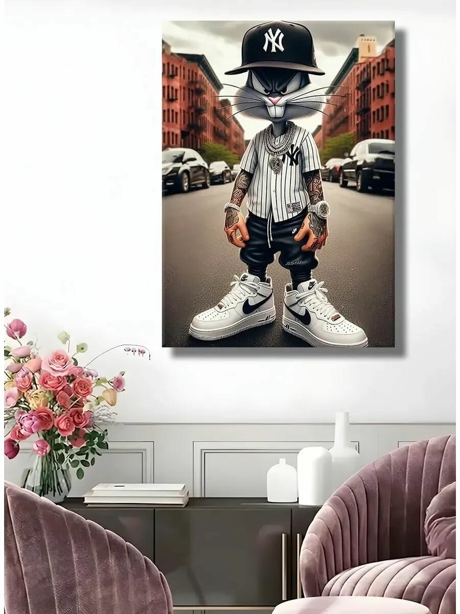 Картина "Уличный король Нью-Йорка", на стену 30х40см 1шт.