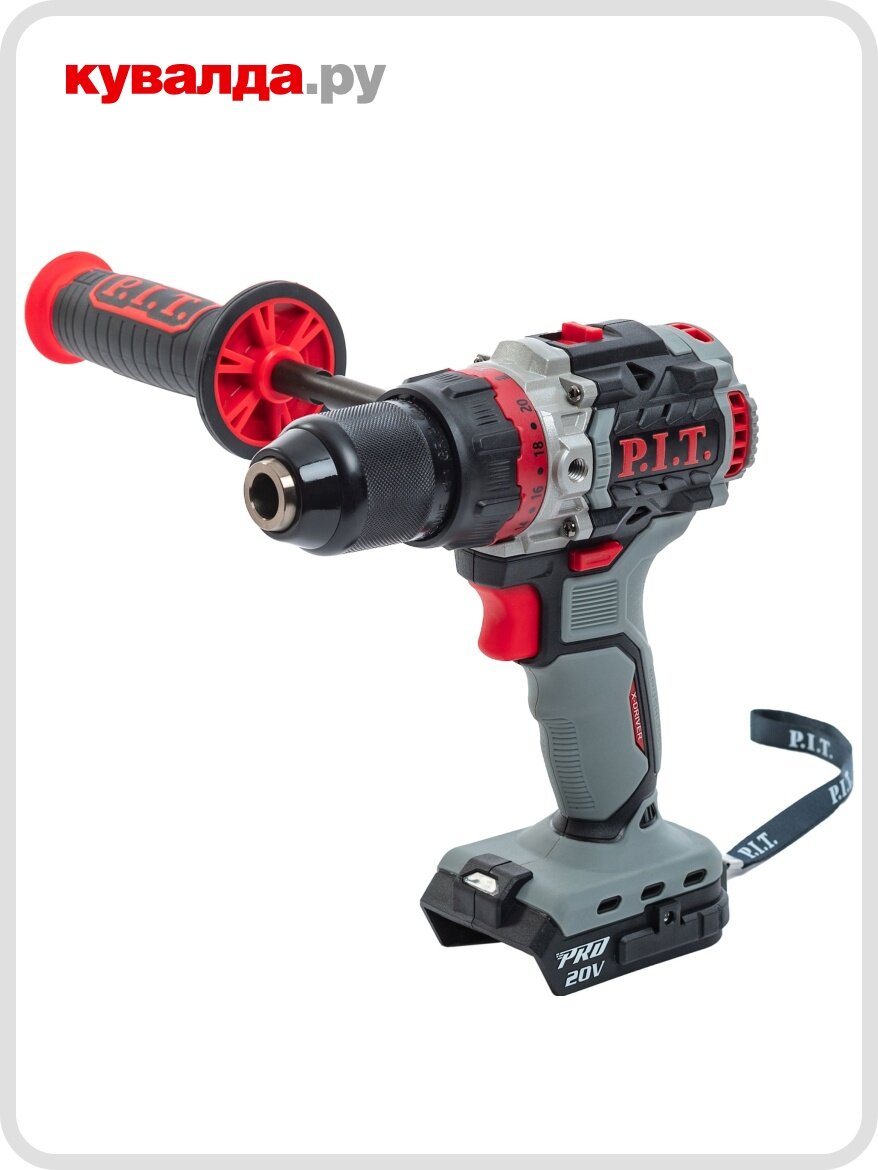 Дрель-шуруповерт аккумуляторная P.I.T. PSB20H-13D ударная X-driver Solo