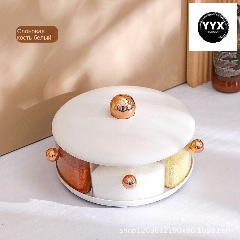 Ящик для приправ "Без бренда", пластик, белый, с крышкой, несколько сеток