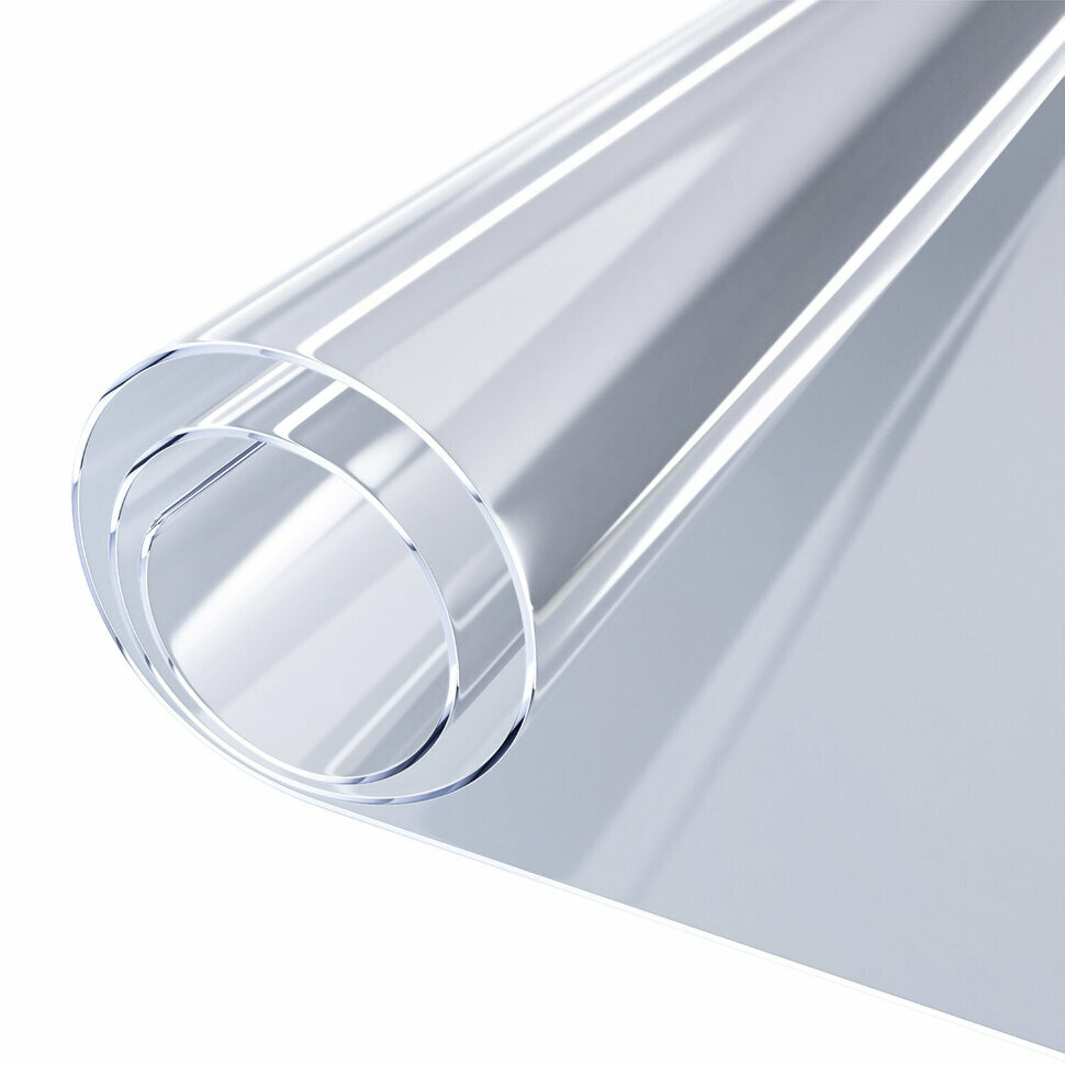 Коврик-подкладка, скатерть ПВХ прозрачная, гибкое/мягкое стекло, 140х60 см, 0,5 мм, DASWERK (дасверк), 607880, 607880