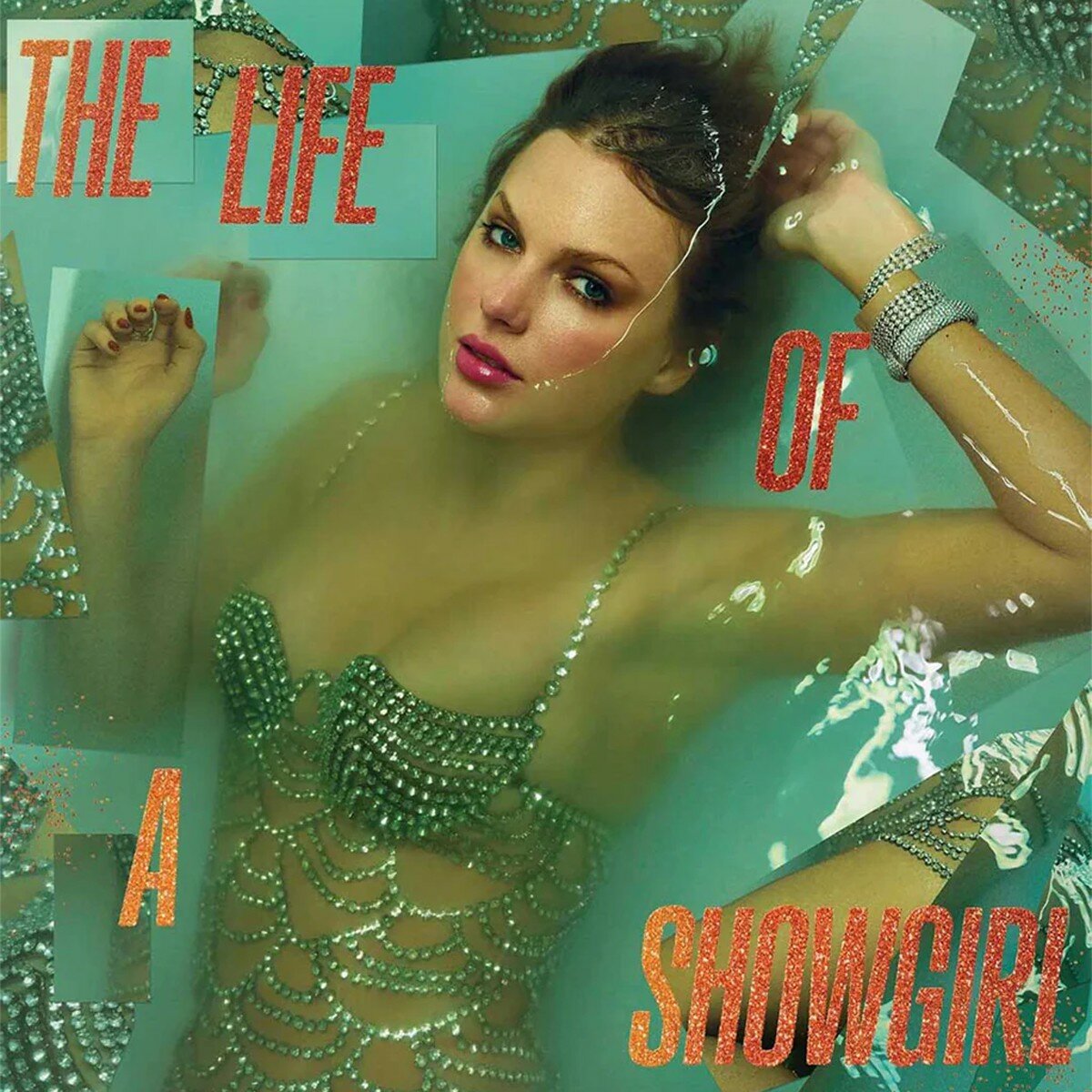Виниловая пластинка Taylor Swift. The Life Of A Showgirl. Sweat And Vanilla Perfume. Portofino Orange Glitter (LP)