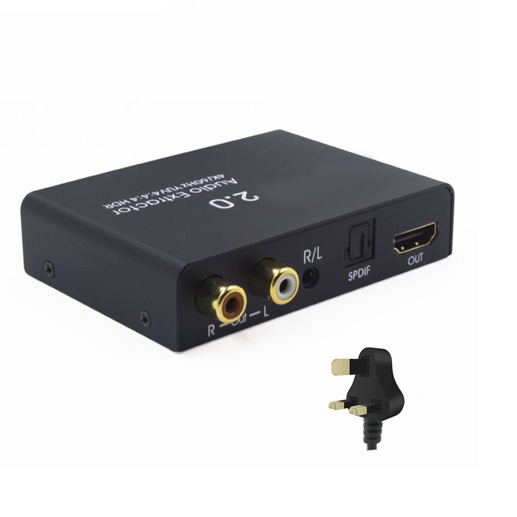 Аудиоразветвитель 4K HDMI2.0 к HDMI со стереозвуком L/ R-британский стандарт