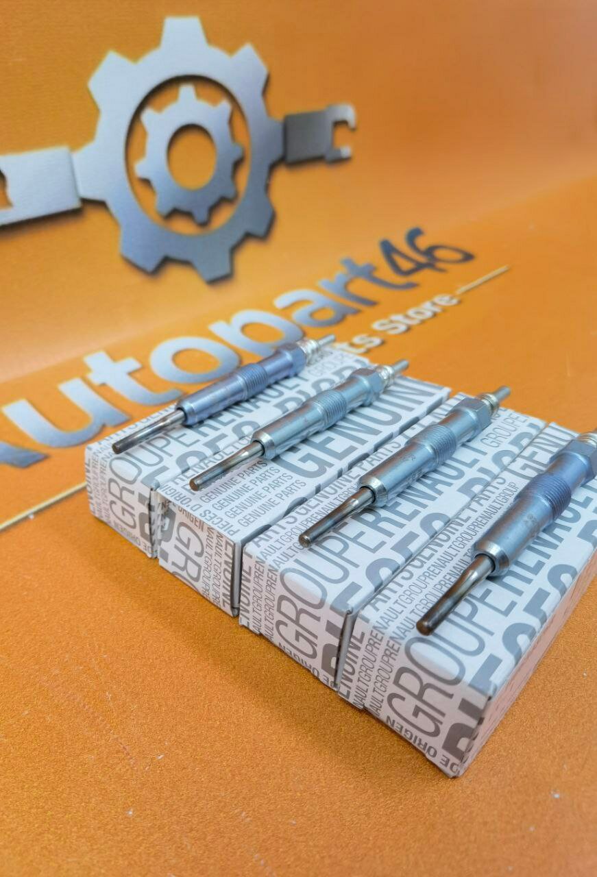 Свечи накаливания 4шт комплект 1.5 Дизель К9К Рено Дастер Renault/Duster Renault Megane II/ Renault Scenic II оригинал