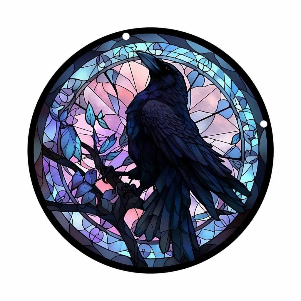 Витражные подвески "Вороны", - Стиль Третий