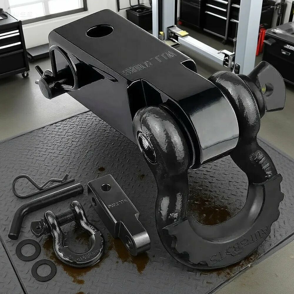 Переходник буксировочный (квадрат 50мм) с шаклом 3/4 (сталь, Чёрный) WH