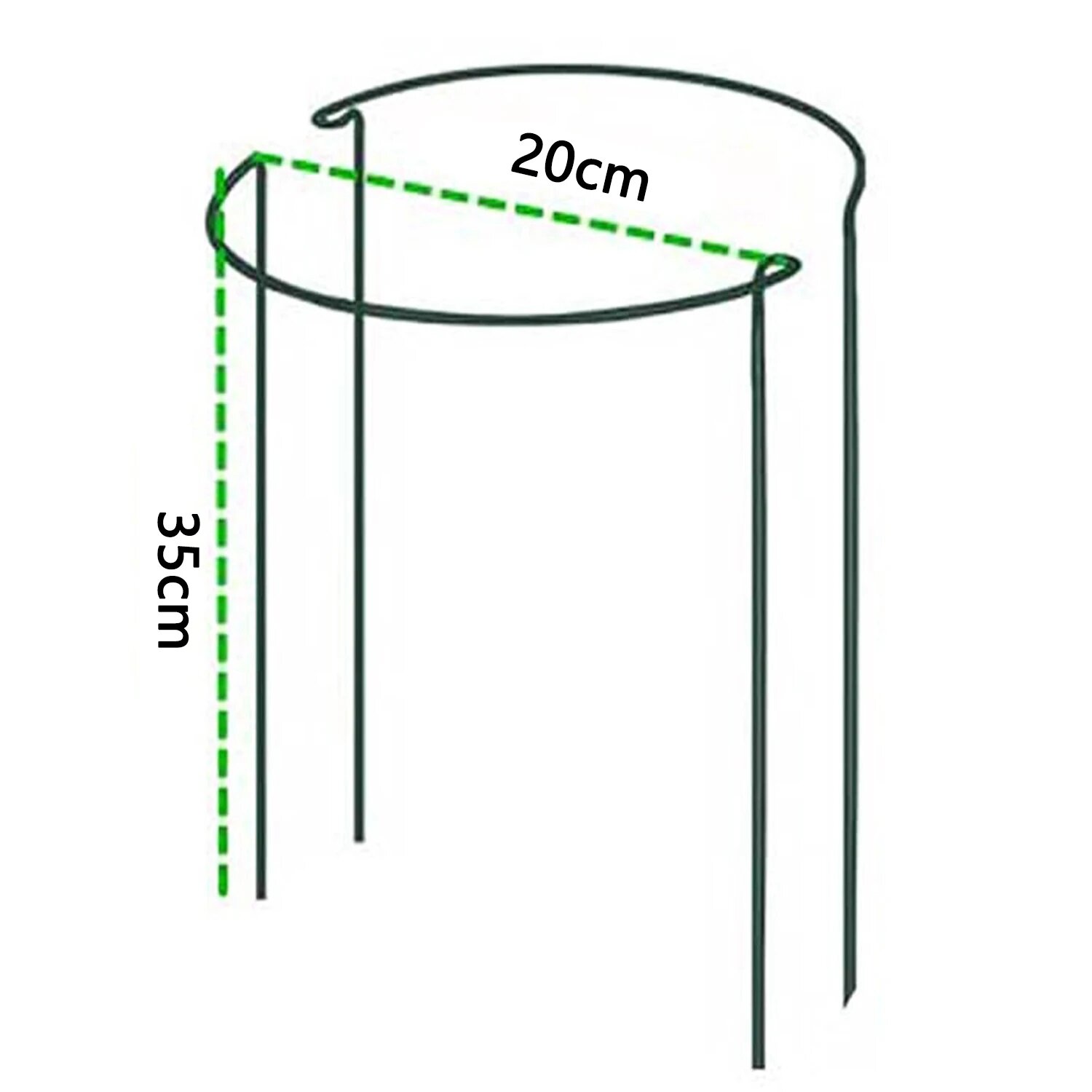 20x35 см прочные металлические опорные колья для растений, опорная рама для скалолазания для сада, сохраняющие цветы, овощи, фиксированный стержень для роста, 2 шт.