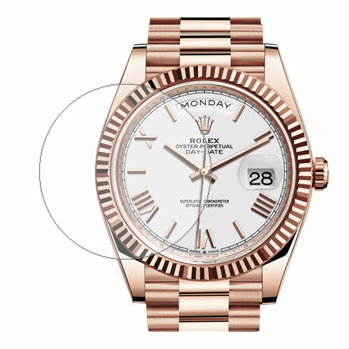 Скрин Мобайл защитный экран для часов Rolex - Day-Date 40 - Oyster - 40 mm - Everose gold из гидрогелевая плёнка прозрачная