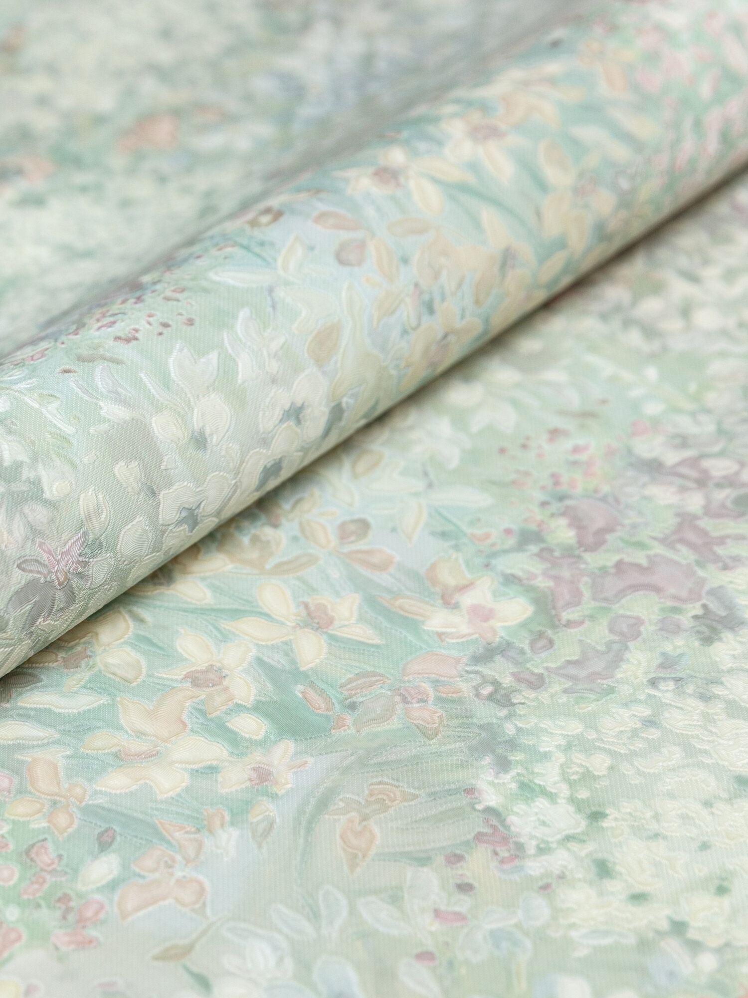 Обои виниловые на флизелине метровые 1.06 KERAMA MARAZZI, Апрель, мотив-2 зеленый, KM7509