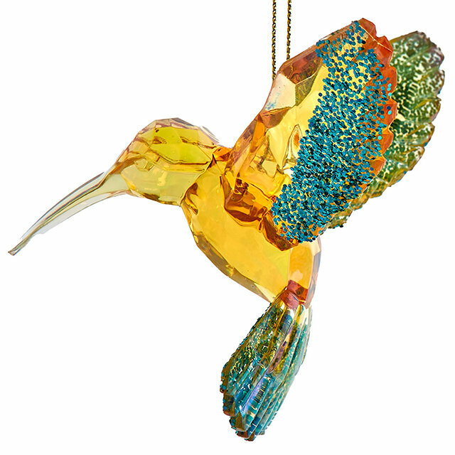 Елочная игрушка Kristal Колибри - Golden Pollen 10 см, Kurts Adler, D4637-1