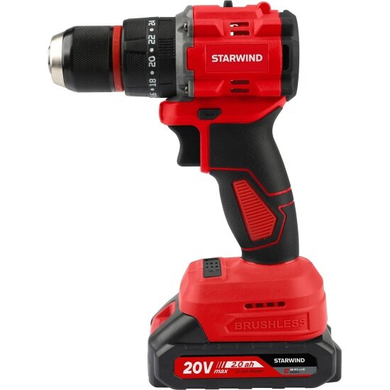 Дрель-шуруповерт Starwind CDB20-2.0/2hs1 40Вт аккум. патрон: быстрозажимной (кейс в комплекте)