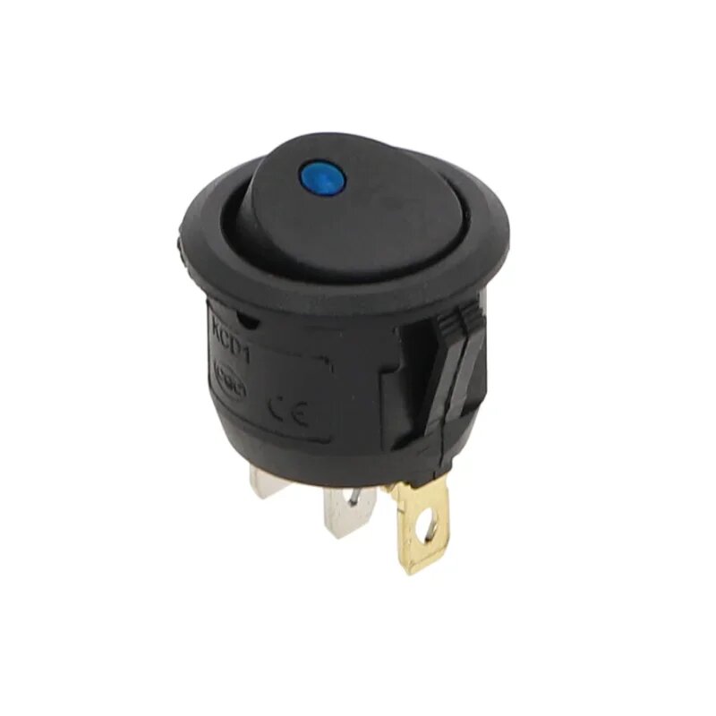 Переключатель ВКЛ/выкл с подсветкой Dot-Blue-Round, 220V