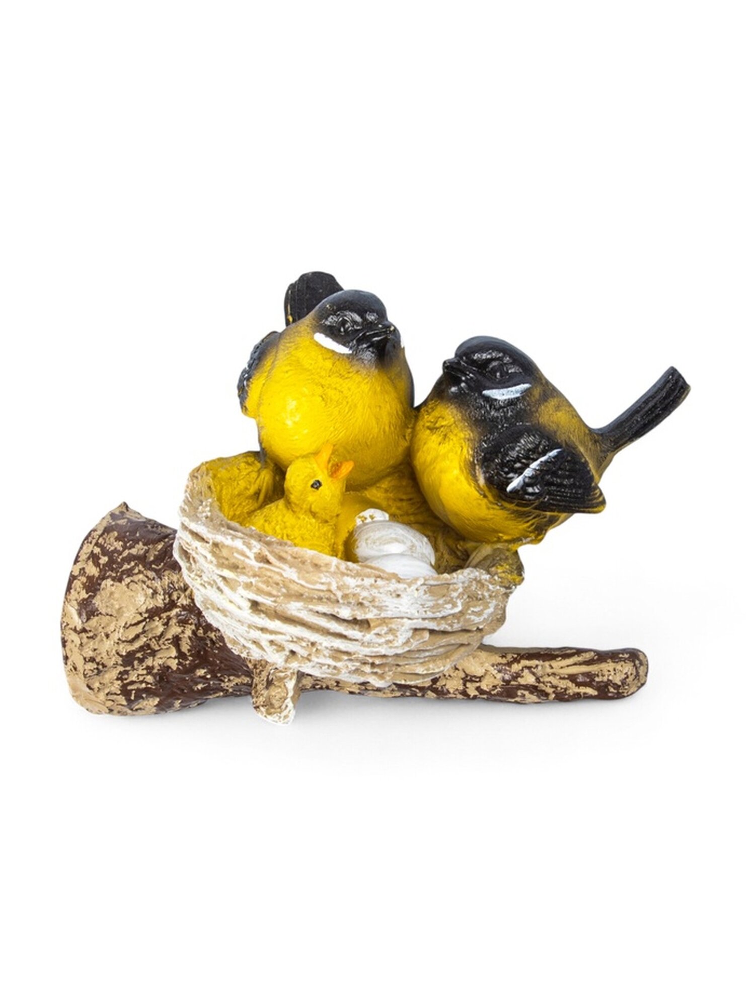 Подвесной декор Хорошие сувениры "Гнездо с синицами", 15х12х12 см