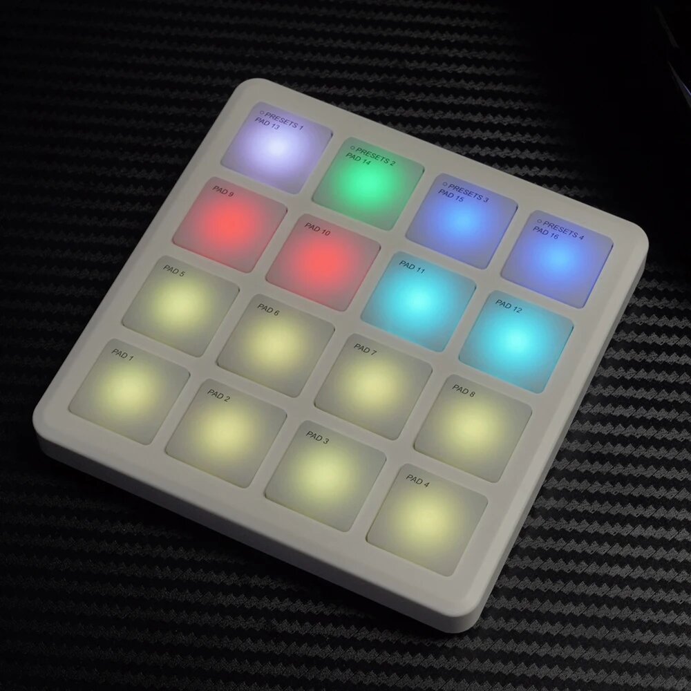 M-VAVE SMC-PAD Портативный Беспроводной MIDI-контроллер WHITE