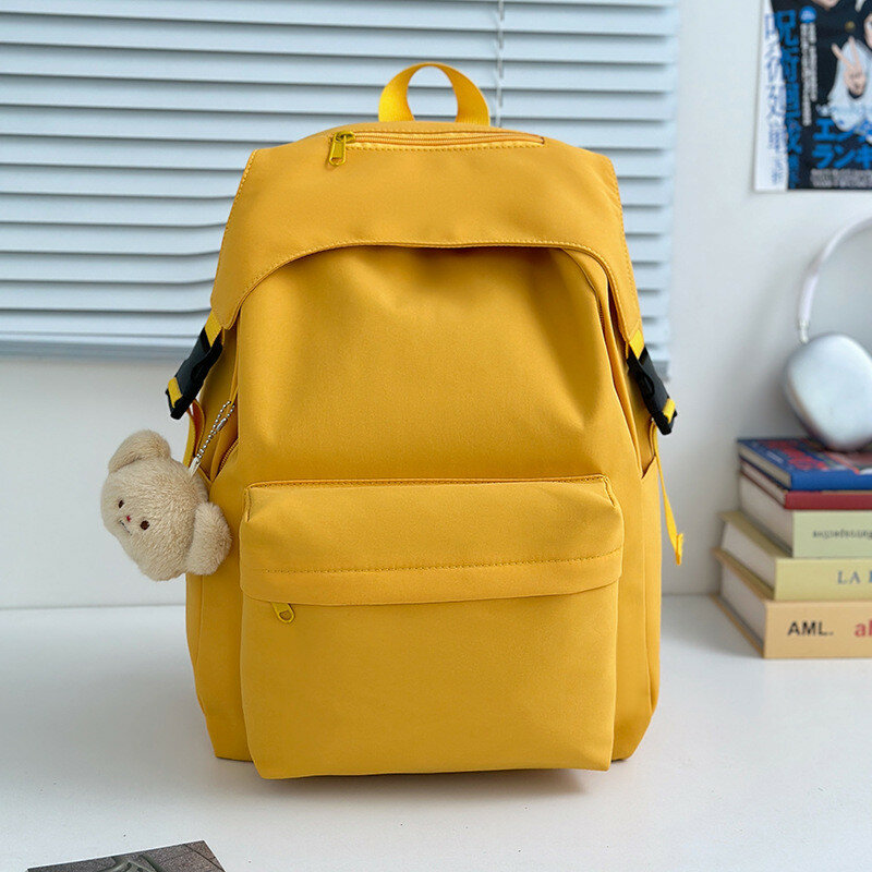 Simple college student laptop backpack with supportive back system for education use