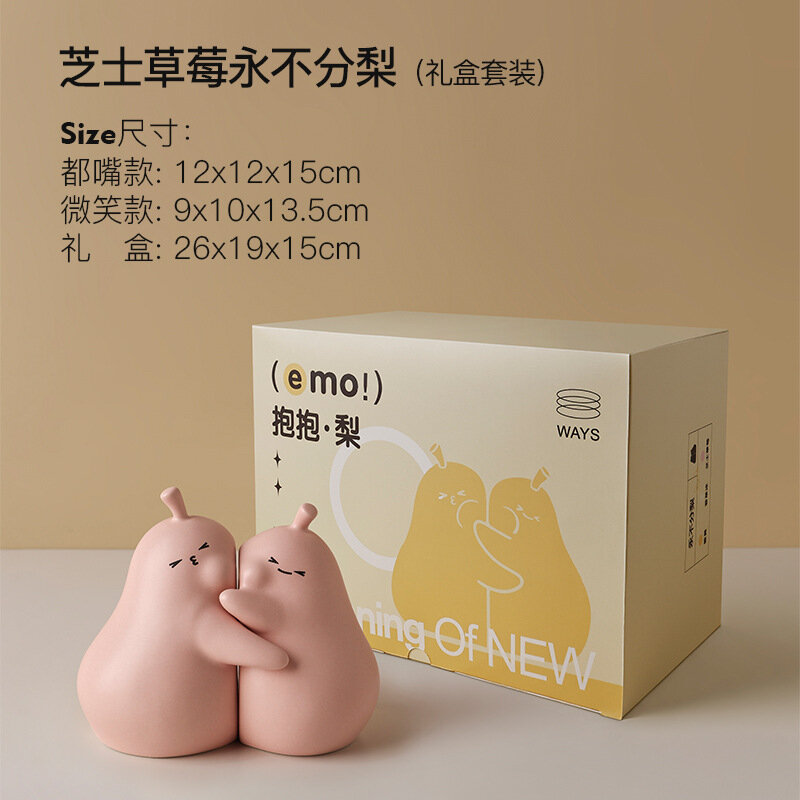 Керамический орнамент Behanmei в виде милой груши, украшение для дома, гостиной, книжной полки, подарок на День святого Валентина или день рождения