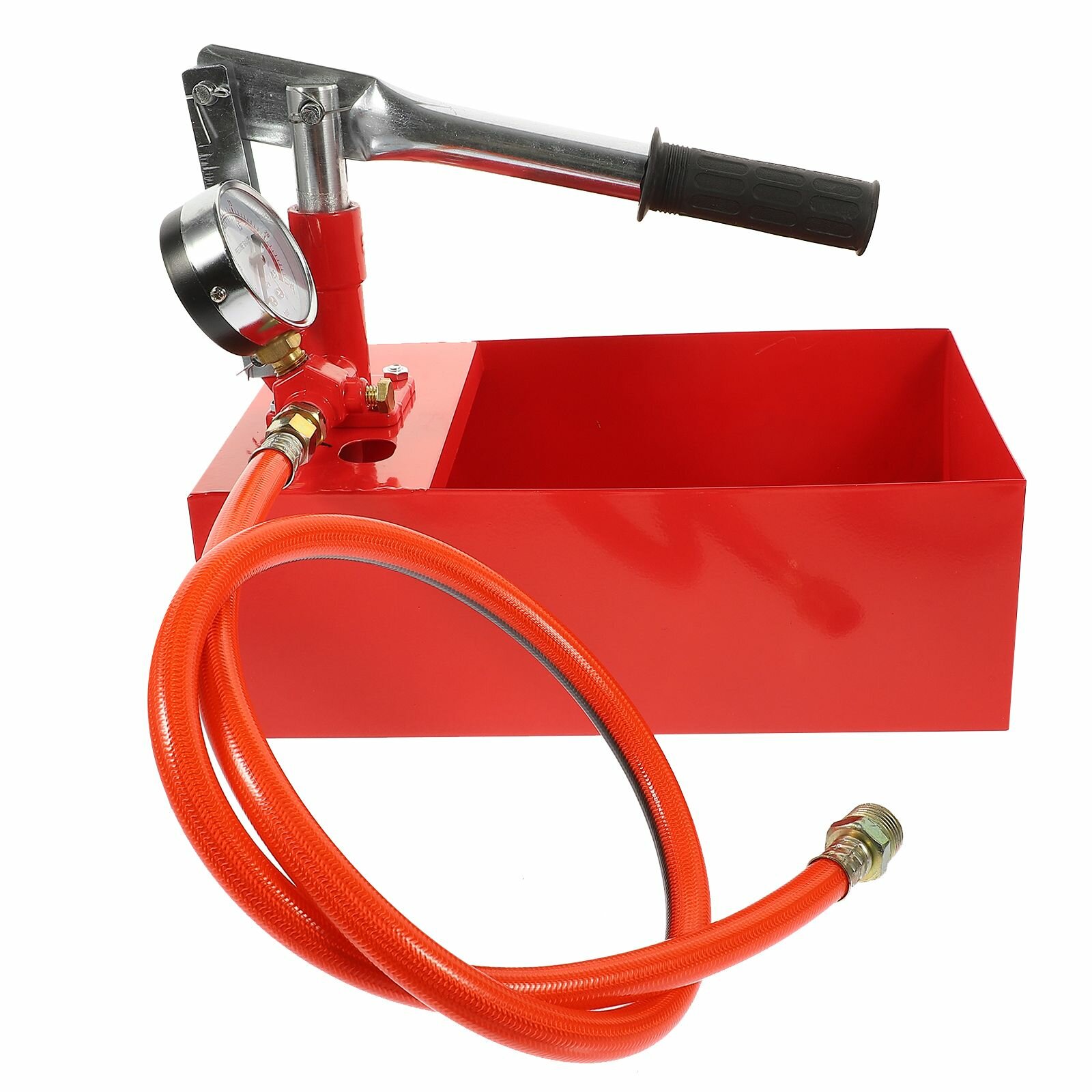 Ручной насос для испытания давления с манометром из меди для гидравлических тестов