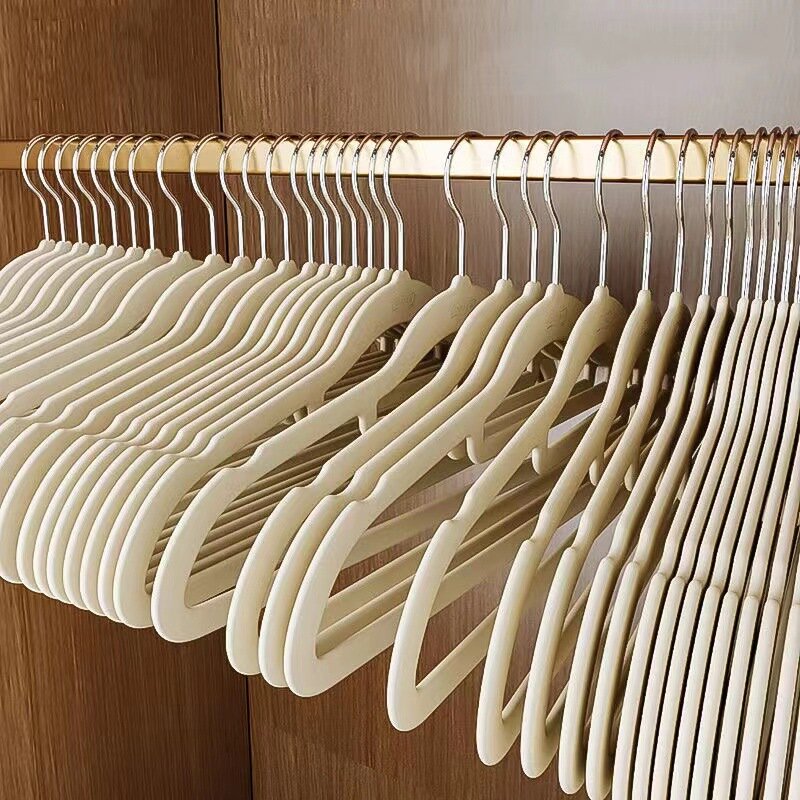 Флокированная вешалка для одежды, бесшовная Нескользящая поддержка для одежды, Влажная и сухая, Артефакт двойного