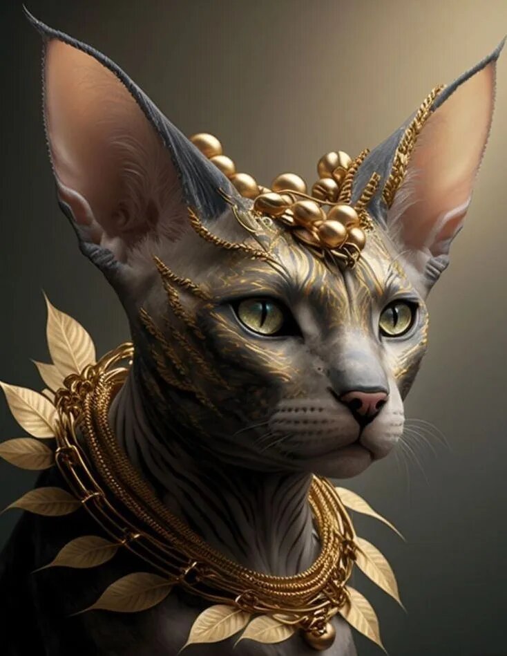 Алмазная Мозаика "Красивый Сфинкс" 40*50 См, Безрамная, Идеальна Для Дома, Украшения, Подарков.