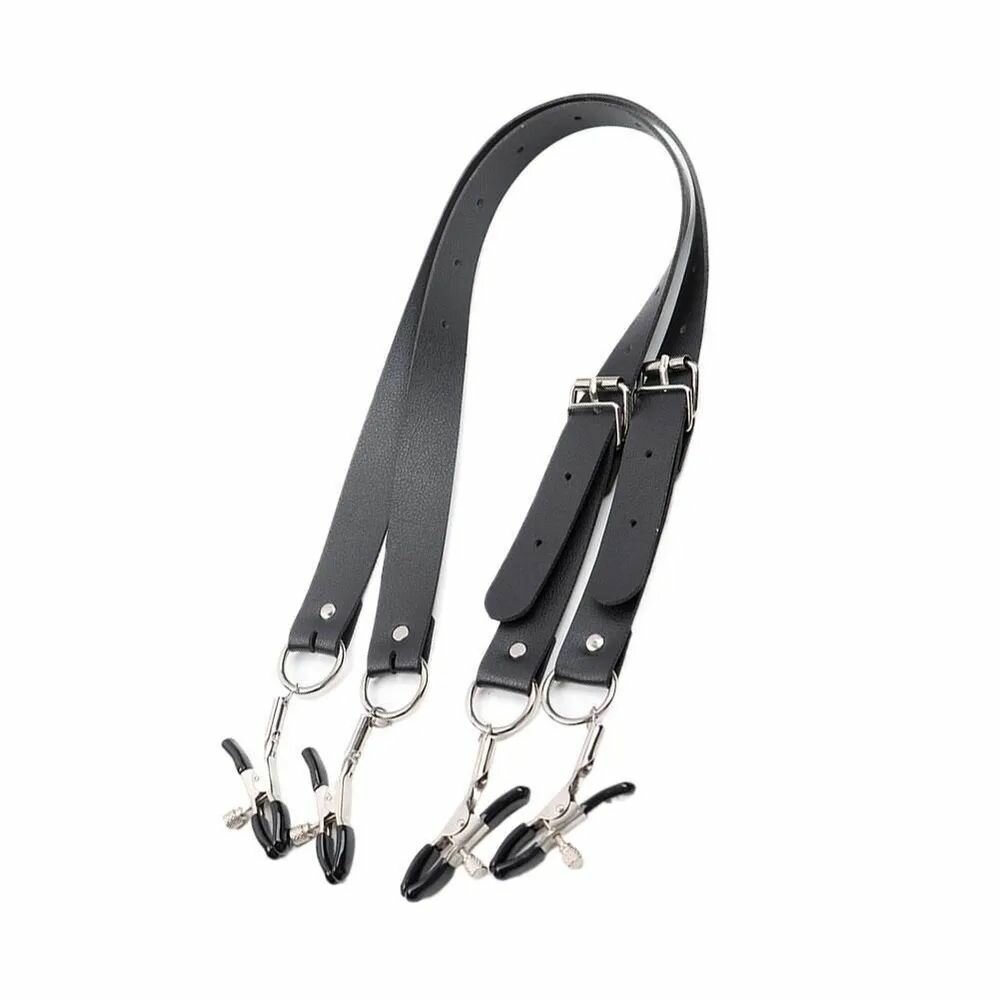 БДСМ Фиксаторы зажимы для половых губ / Ремни для раздвижения вагины BDSM набор